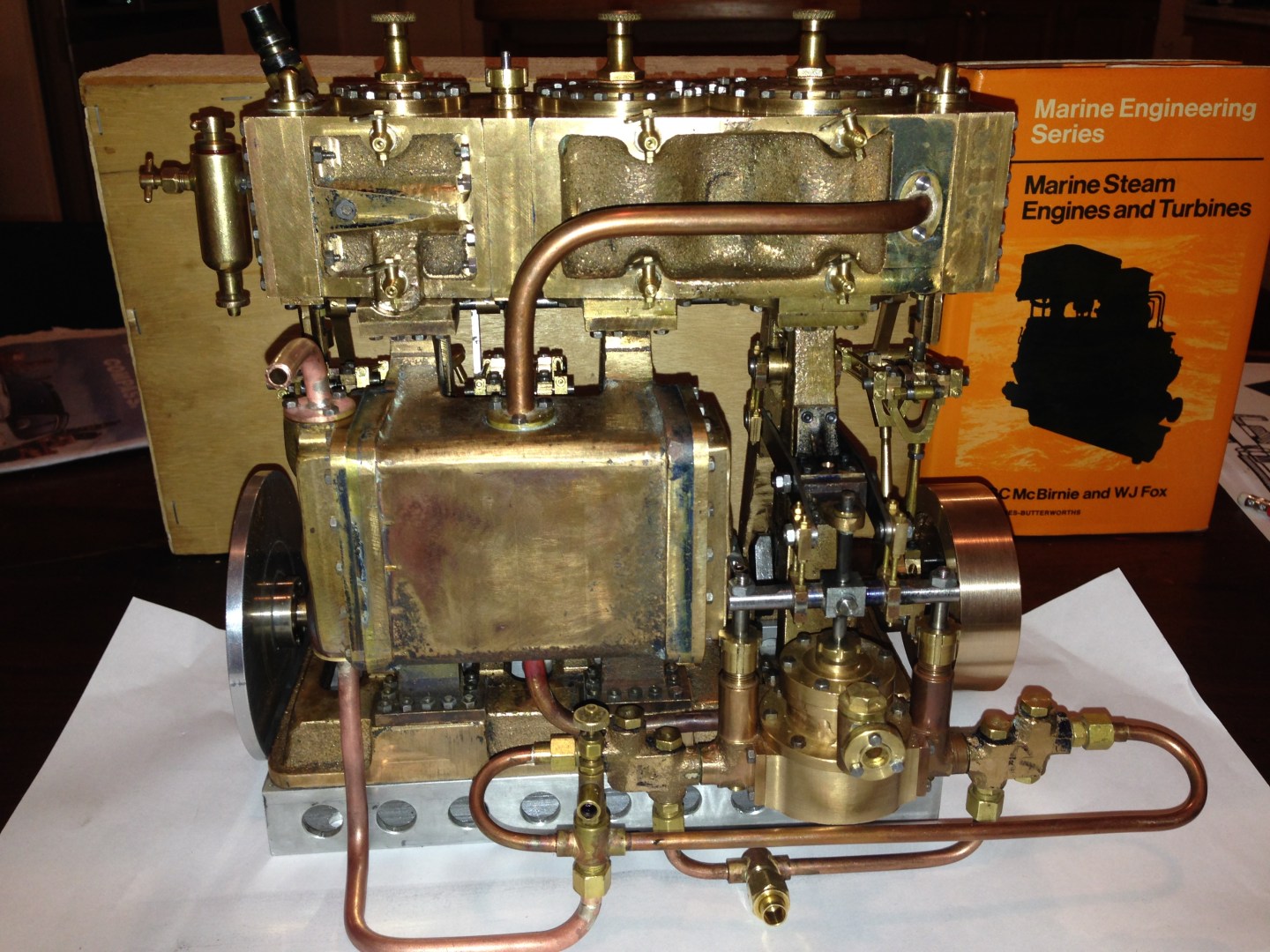 Model Triple Expansion Steam Engine. First taste of steam tomorrow ...