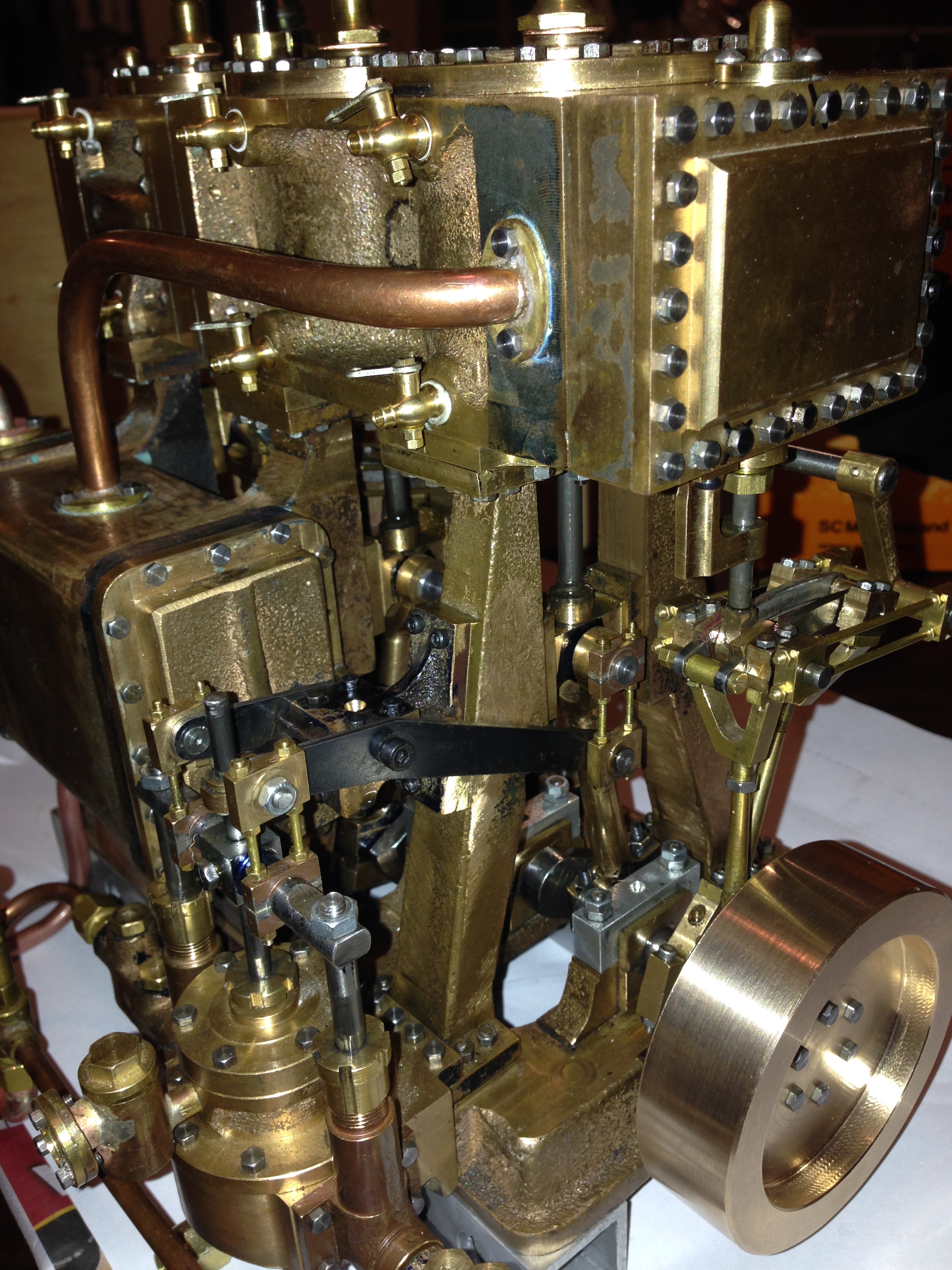 Model Triple Expansion Steam Engine. First taste of steam tomorrow ...